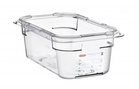 Bac en polycarbonate GN 1/4 h.100mm. 2,6 litres - Araven